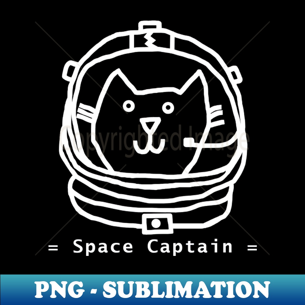 White Line Space Captain Yellow Cat Portrait - High-Resoluti | Inspire ...