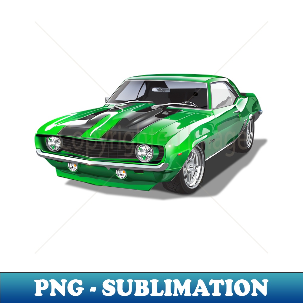 Chevy Camaro Muscle Car 1969 Green - Signature Sublimation P | Inspire ...
