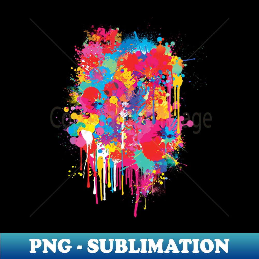 Colorful Paint Splatters - PNG Sublimation Digital Download | Inspire ...