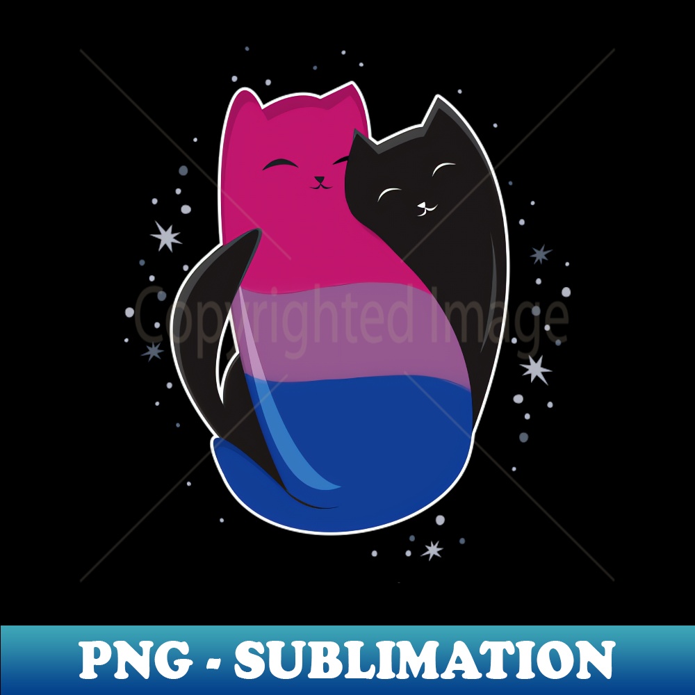 Bisexual Cat LGBT Pride Flag - Exclusive PNG Sublimation Dow | Inspire ...