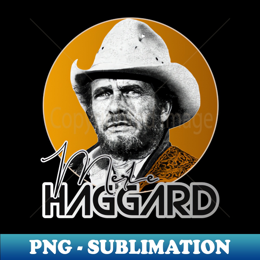 Retro Merle Haggard Gold Design - Instant Sublimation Digita | Inspire ...
