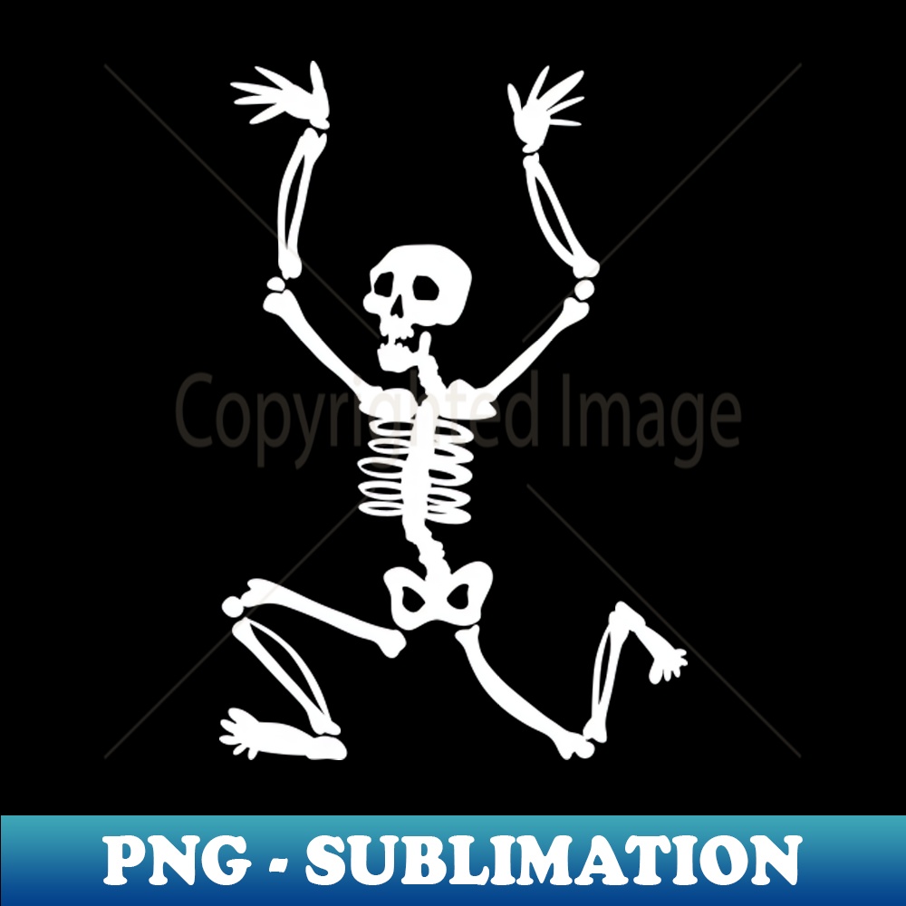 Running Skeleton White Silhouette - Retro PNG Sublimation Di | Inspire ...