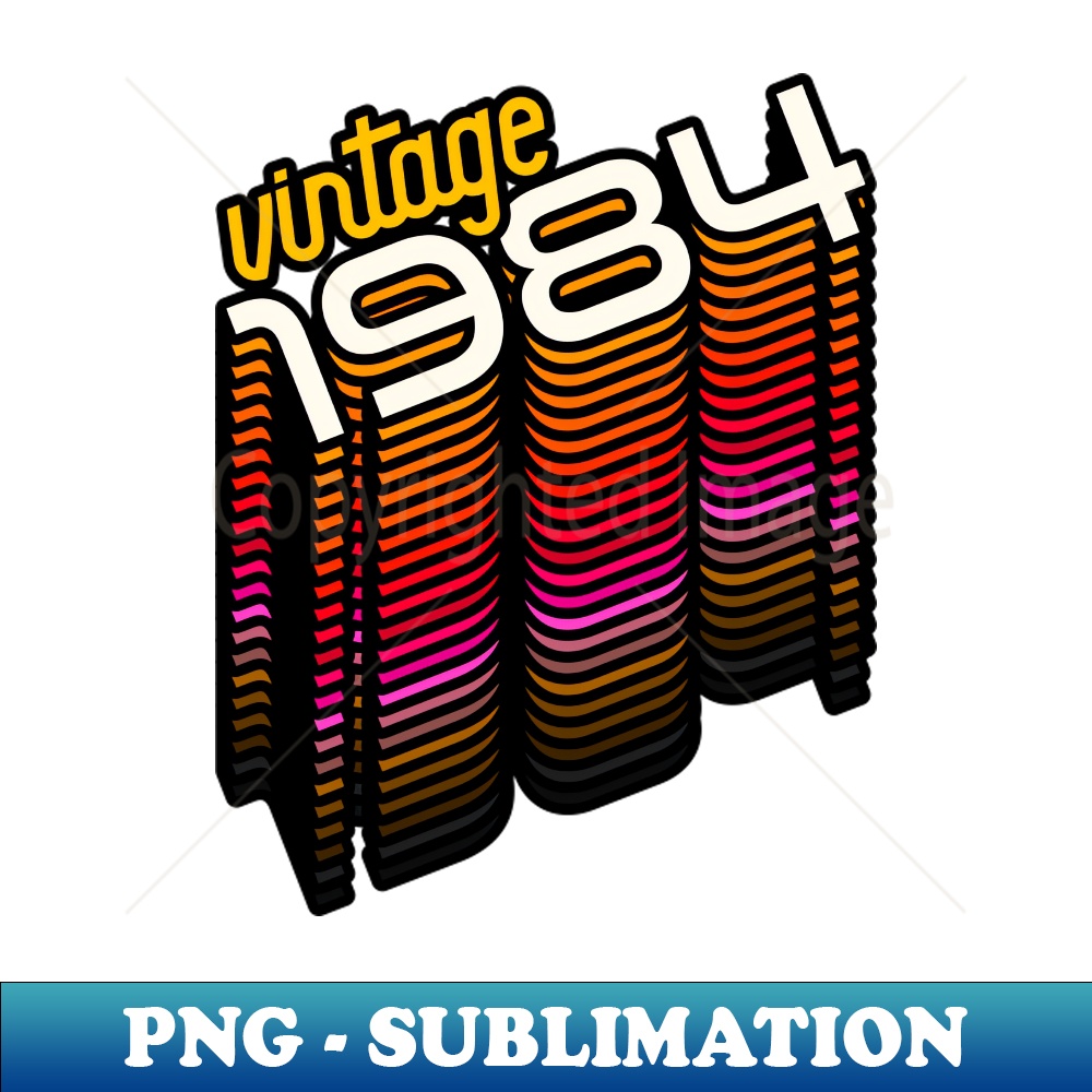 Vintage Made in 1984 Retro Birthday Year Gift - Instant Sub - Inspire ...