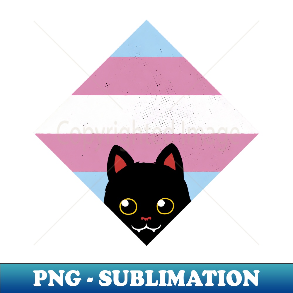 Peeking Cat Trans Square Flag by Tobe Fonseca - Instant PNG - Inspire ...
