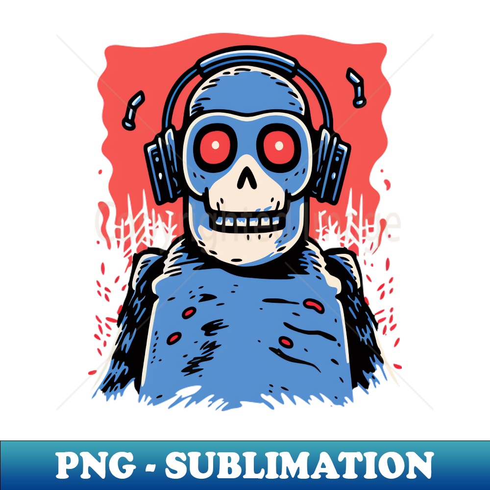 Blue Headphones Wearing Disco Zombie Ape - PNG Transparent D - Inspire ...