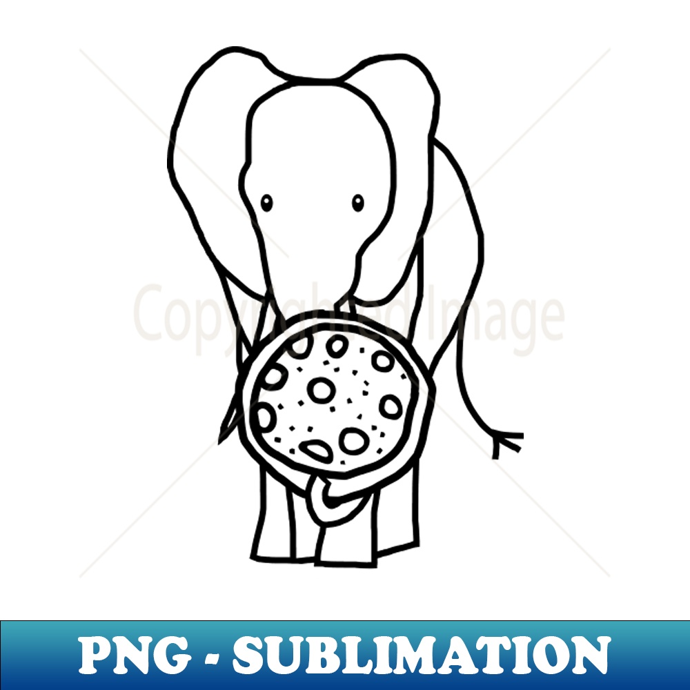 Funny Elephant Jumbo Pizza Outline - PNG Transparent Sublima - Inspire ...
