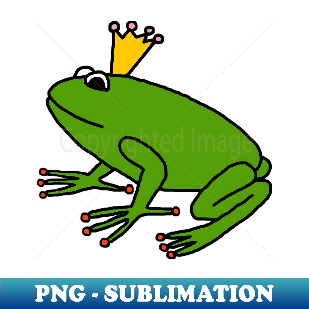 Cute Green Frog Prince with Animals Crown - Instant PNG Subl | Inspire ...