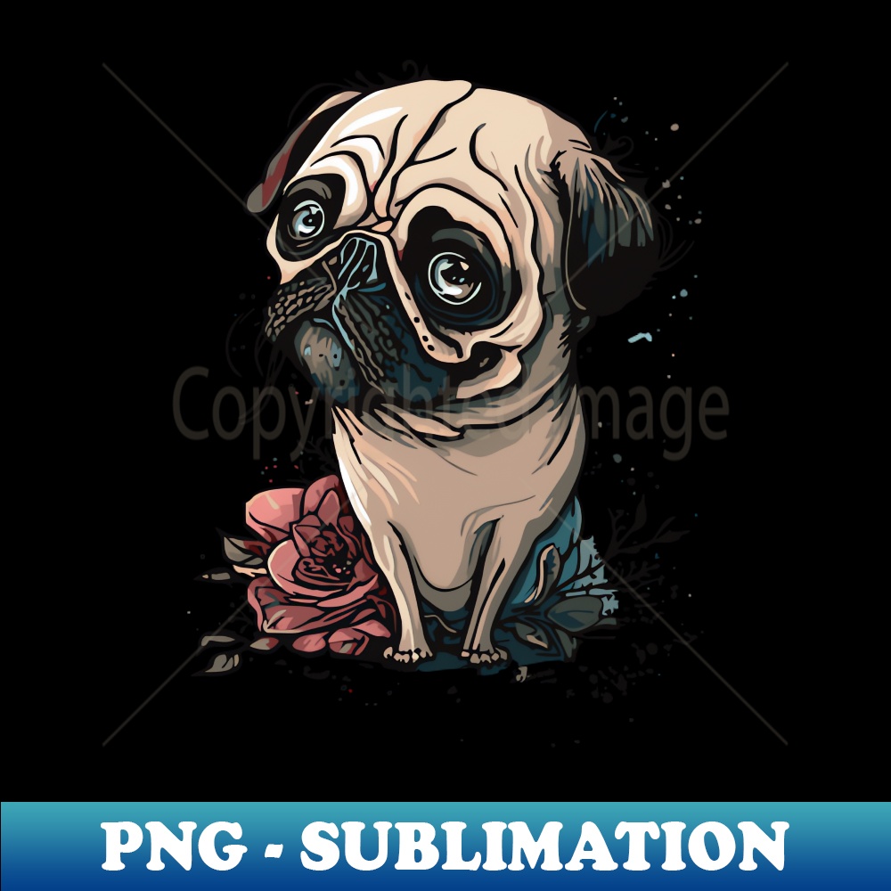searching love a sad pug dog - Instant PNG Sublimation Downl | Inspire ...