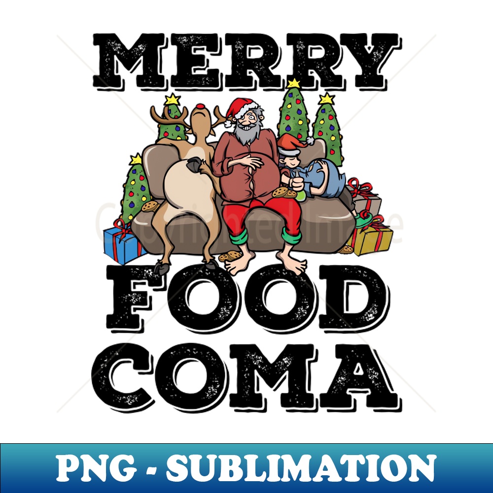 Foodie Gifts Food Coma Funny Christmas Pun Santa Claus - Mod | Inspire ...