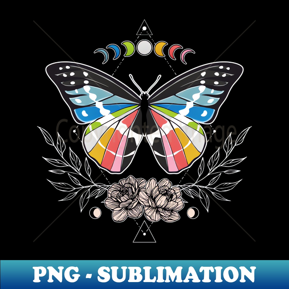 Queer Butterfly LGBT Gay Pride Flag - Instant Sublimation Di | Inspire ...