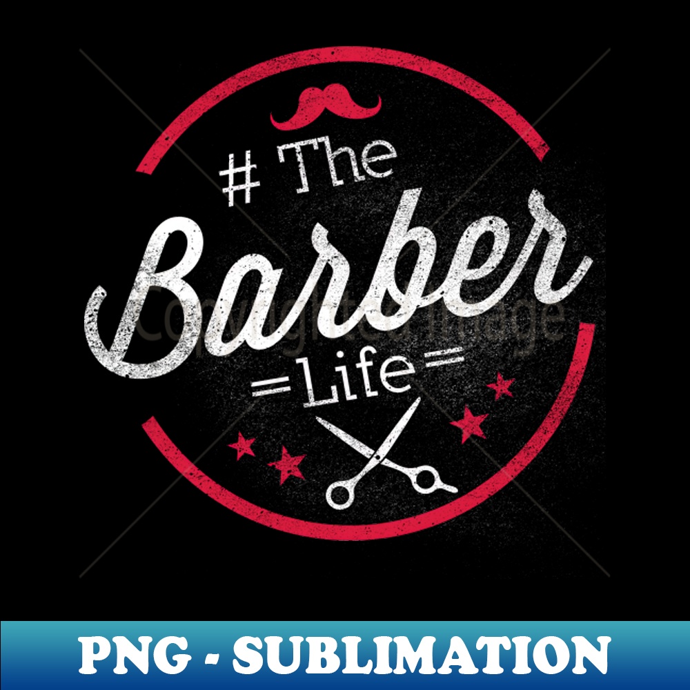 Cute The Barber Life Professional Barbershop - Retro PNG Sub | Inspire ...