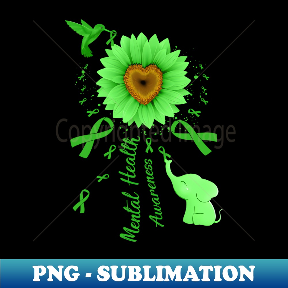 Sunflower Hummingbird Elephant Mental Health Awareness - Cre | Inspire Uplift