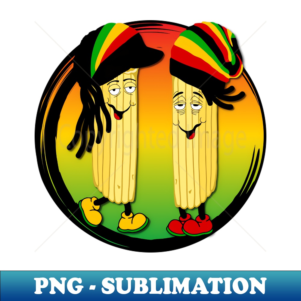 Funny Jamaican Rasta Food Characters - High-Resolution PNG S - Inspire ...