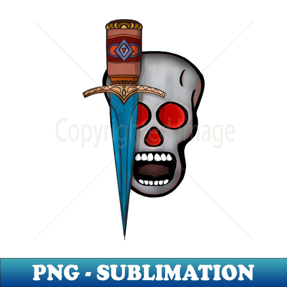 Skull and Medieval Dagger - PNG Transparent Digital Download - Inspire ...