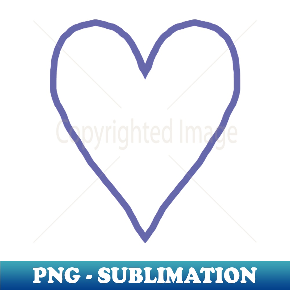 Small Very Peri Periwinkle Blue Love Heart Line Art Color of | Inspire ...