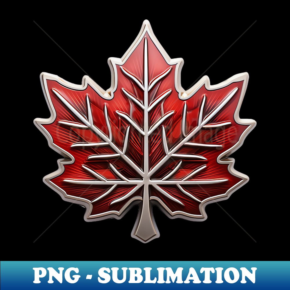 Red Canadian Maple Leaf - Signature Sublimation PNG File - A | Inspire ...