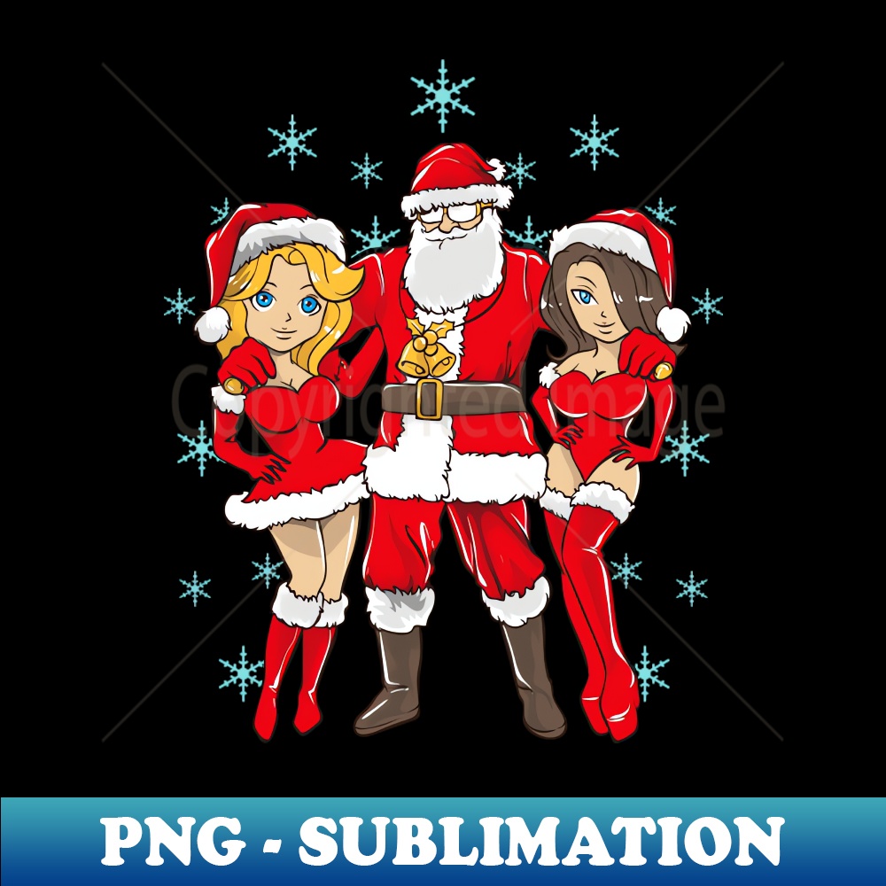 Santa Claus Pimp Christmas Hos - PNG Sublimation Digital Dow | Inspire ...