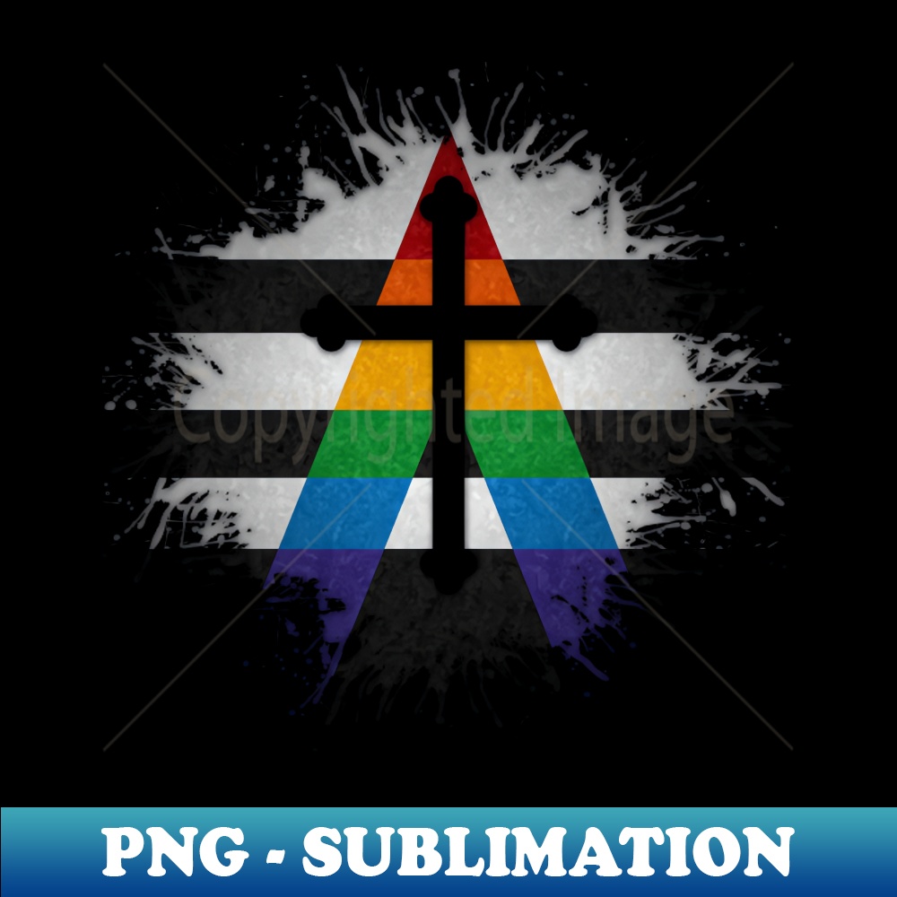 Paint Splatter LGBT Ally Pride Christian Cross Symbol - Inst - Inspire ...