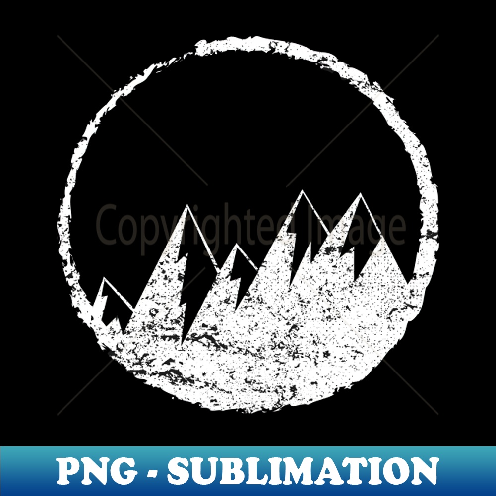Mountains Distressed Grunge Icon Symbol - PNG Transparent Su | Inspire ...
