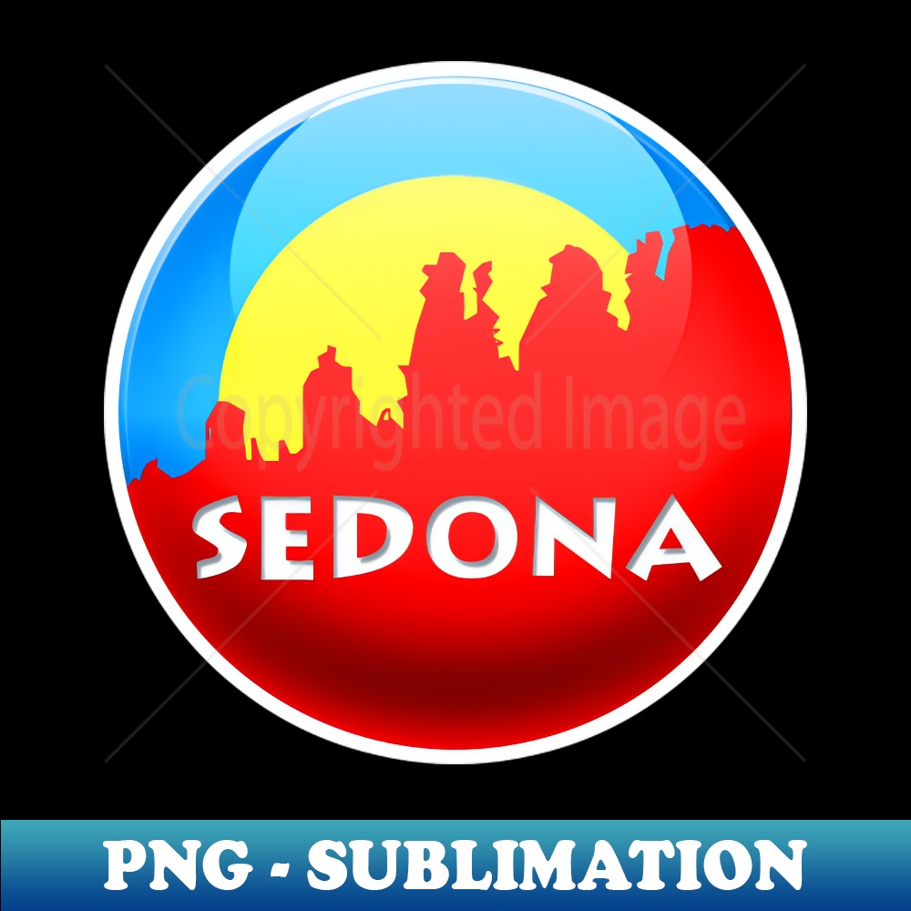 Sedona Arizona City Flag Roundel 3D button Design - Instant - Inspire ...