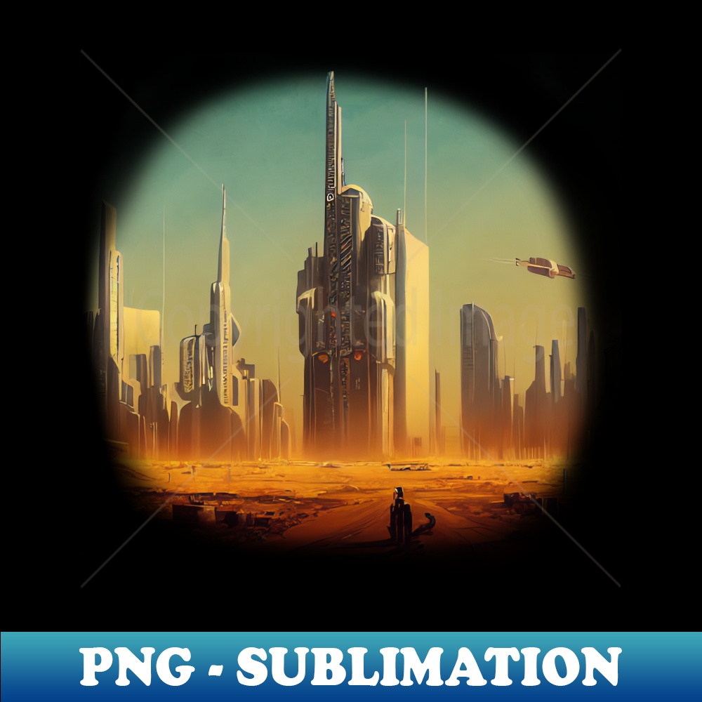 Futuristic Desert City 2045 In Cyberpunk Style - Trendy Subl - Inspire ...