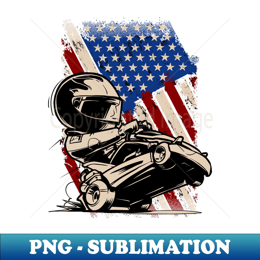 Go Karting USA American Flag Race Driving - Sublimation-Read | Inspire ...