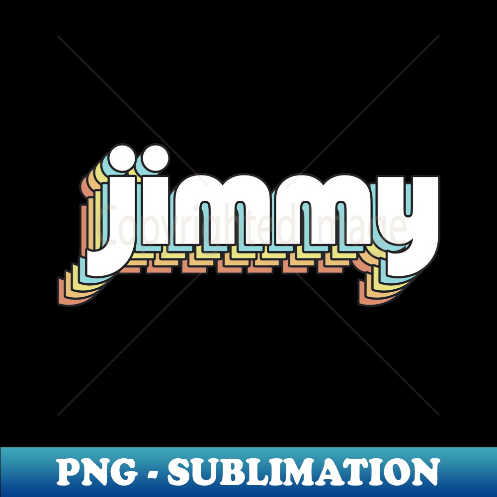 Jimmy - Retro Rainbow Typography Faded Style - Professional | Inspire ...