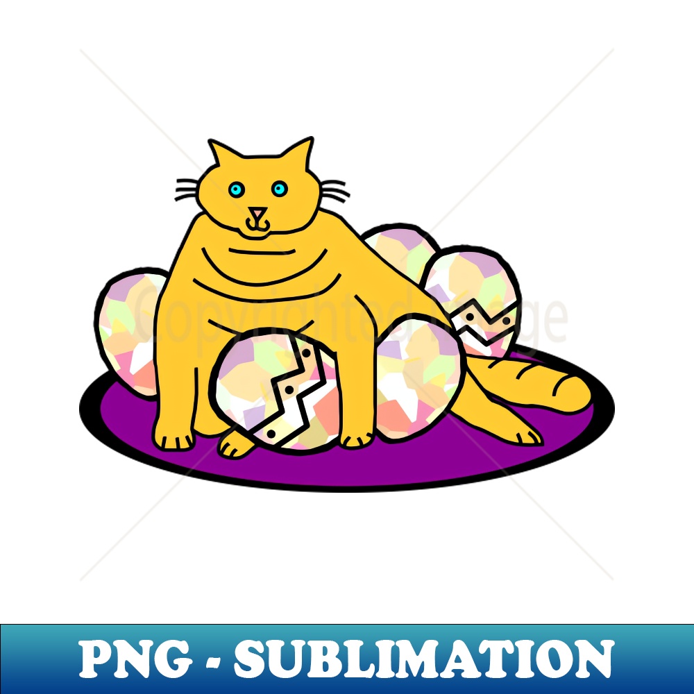 Fat Cat got all the Easter Eggs - Stylish Sublimation Digita - Inspire ...