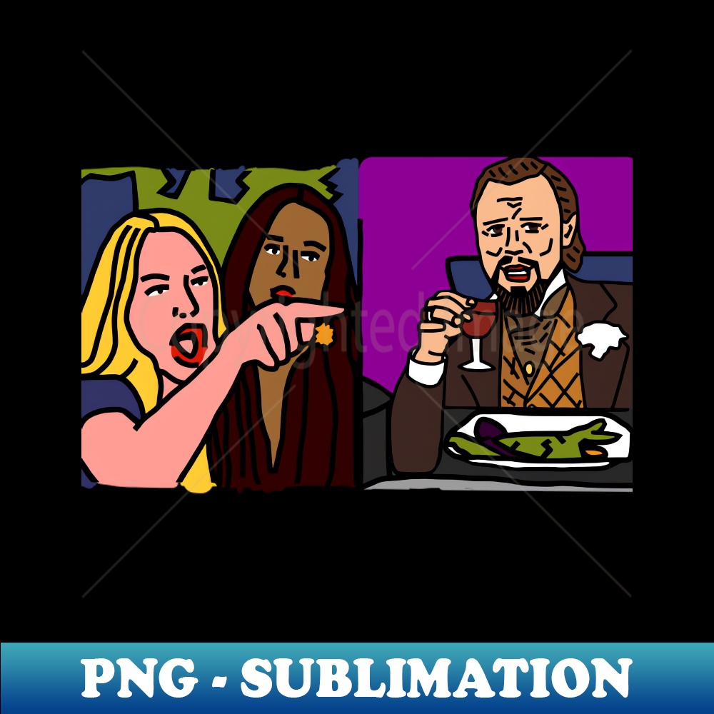 Woman Yelling at Leonardo - PNG Transparent Sublimation File - Inspire ...