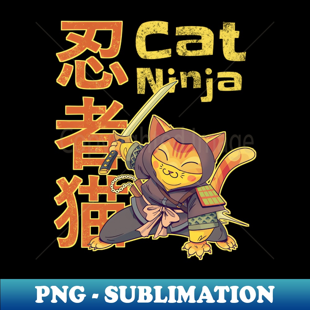 Kawaii cat ninja Neko ninja cute japanese cat - Instant PNG | Inspire Uplift