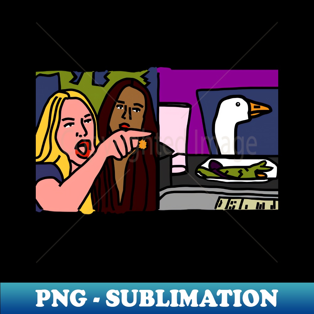 Woman Yelling at Cat Meme Gaming Goose - Exclusive PNG Subli - Inspire ...