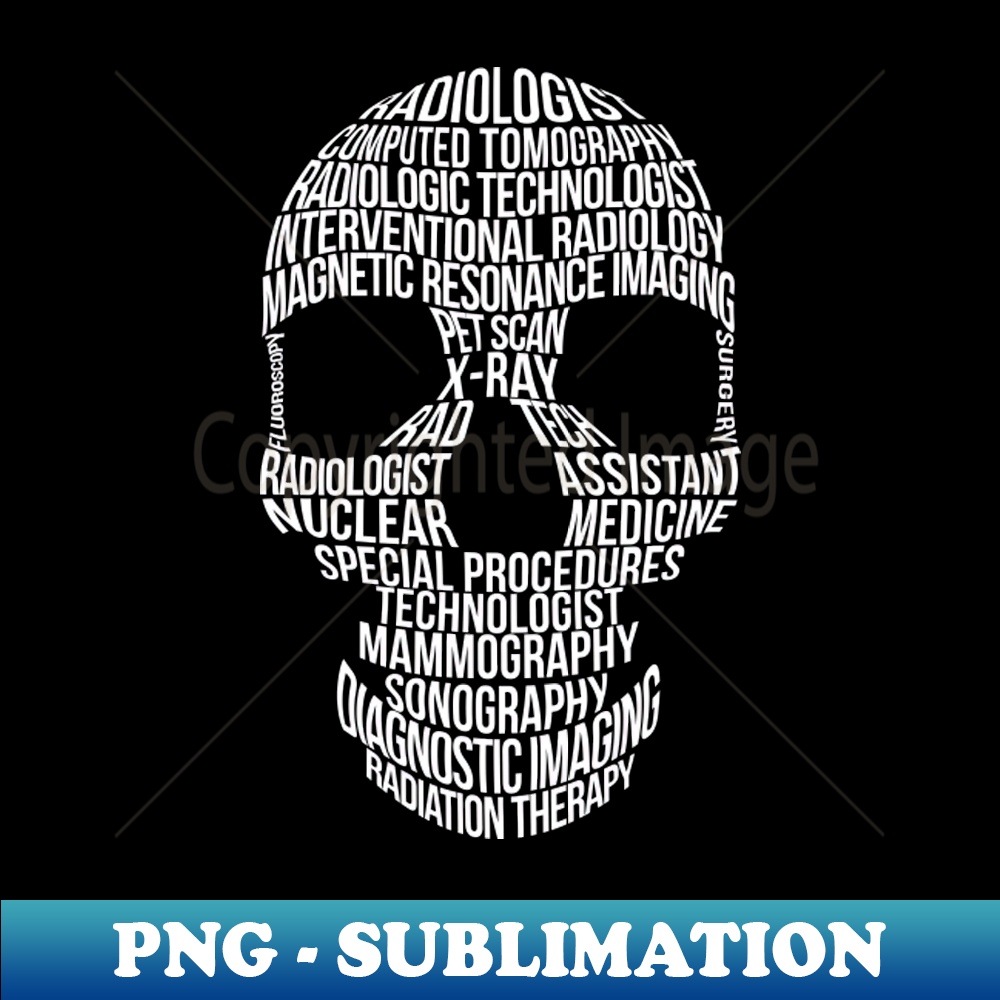 Radiology Skull - PNG Transparent Sublimation Design - Enhan | Inspire ...