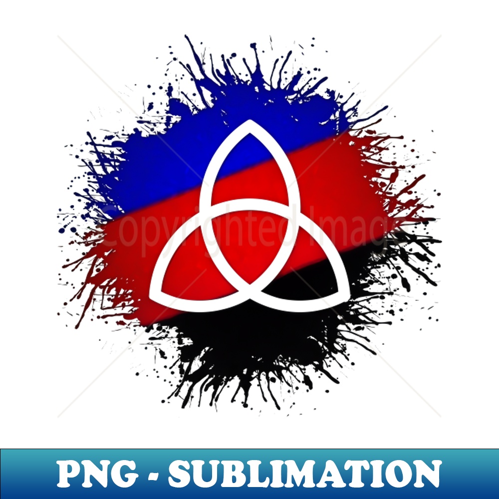 Paint Splatter Polyamory Pride Flag Triquetra Symbol - Insta - Inspire ...