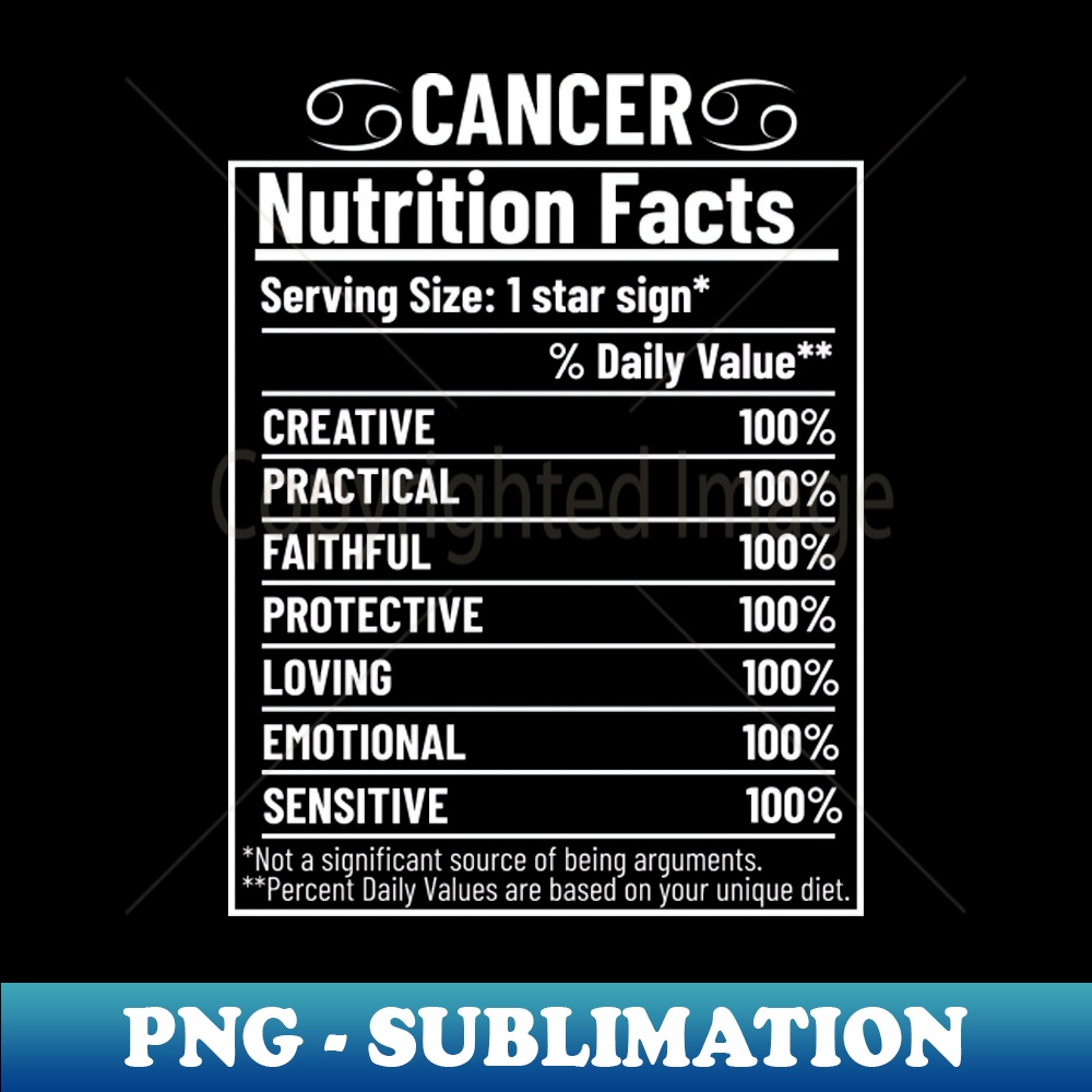 Cancer Nutrition Facts Label - PNG Transparent Sublimation D | Inspire ...