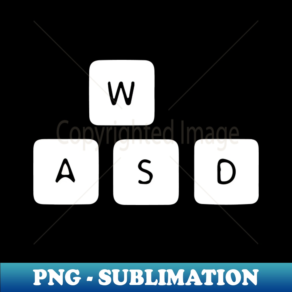 WASD - PNG Transparent Digital Download File for Sublimation - Inspire ...