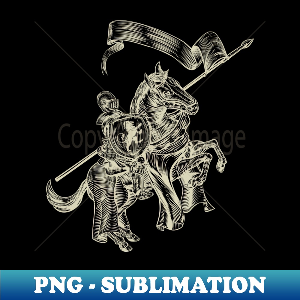 Medieval knight on a horse - High-Quality PNG Sublimation Do | Inspire ...