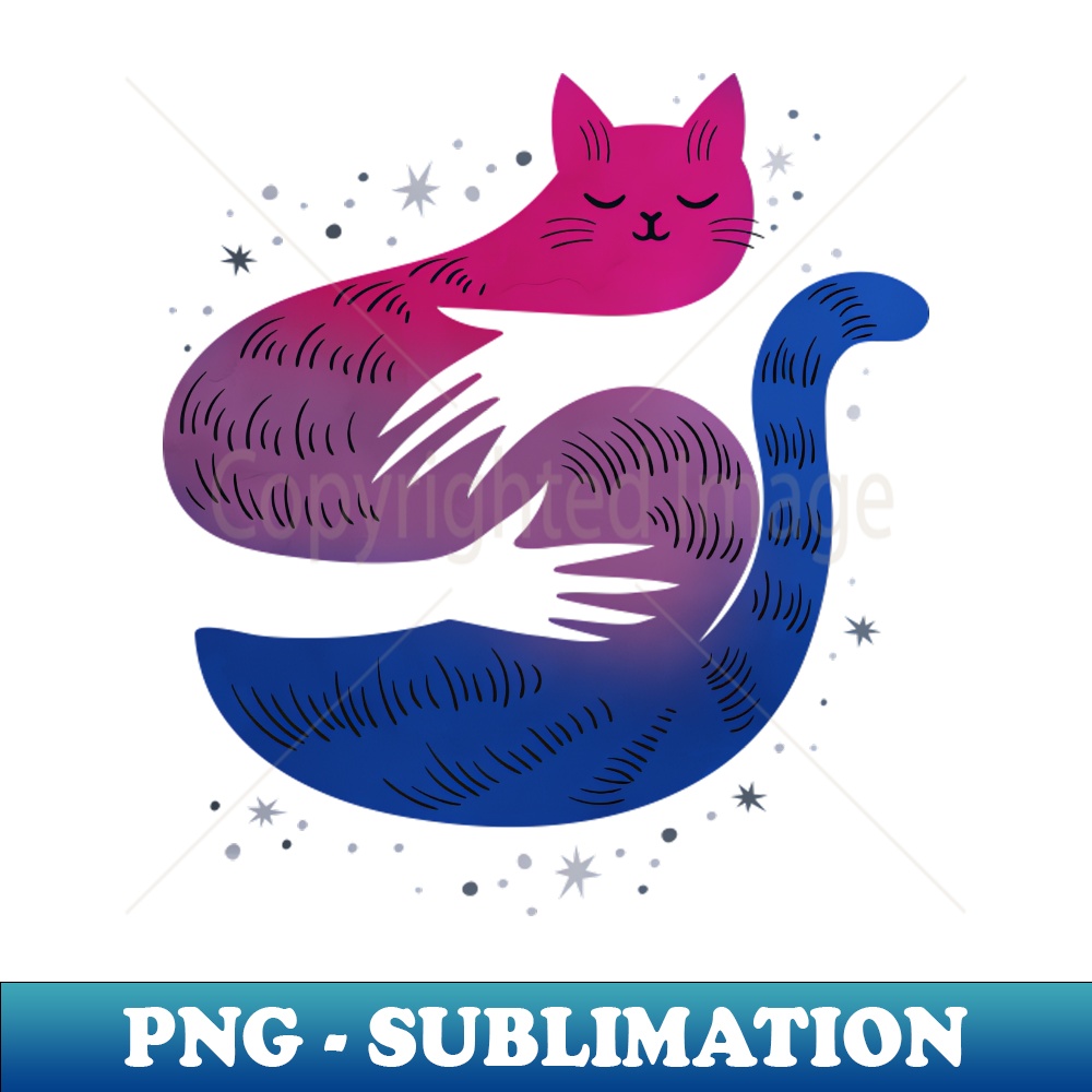 Bisexual Cat Hug LGBT Pride Flag - Exclusive Sublimation Dig - Inspire ...