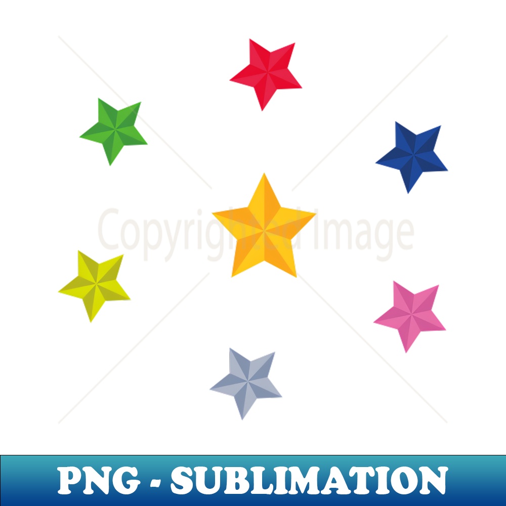 Set of colored stars - Special Edition Sublimation PNG File | Inspire ...