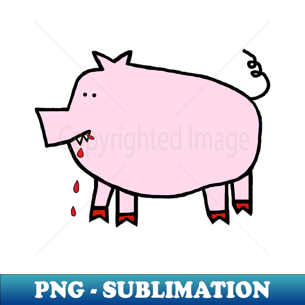 Animals with Sharp Teeth Pink Pig - Digital Sublimation Down | Inspire Uplift
