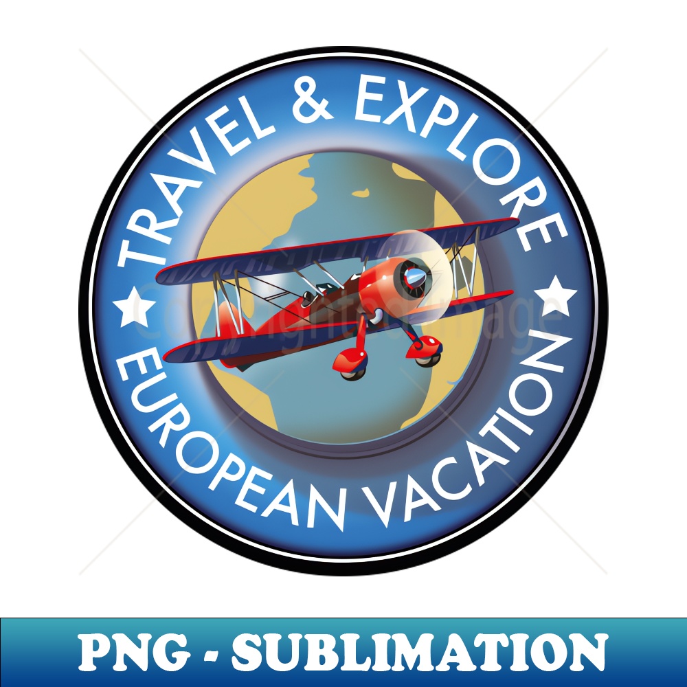 Travel Explore European Vacation logo - Sublimation-Ready P | Inspire ...