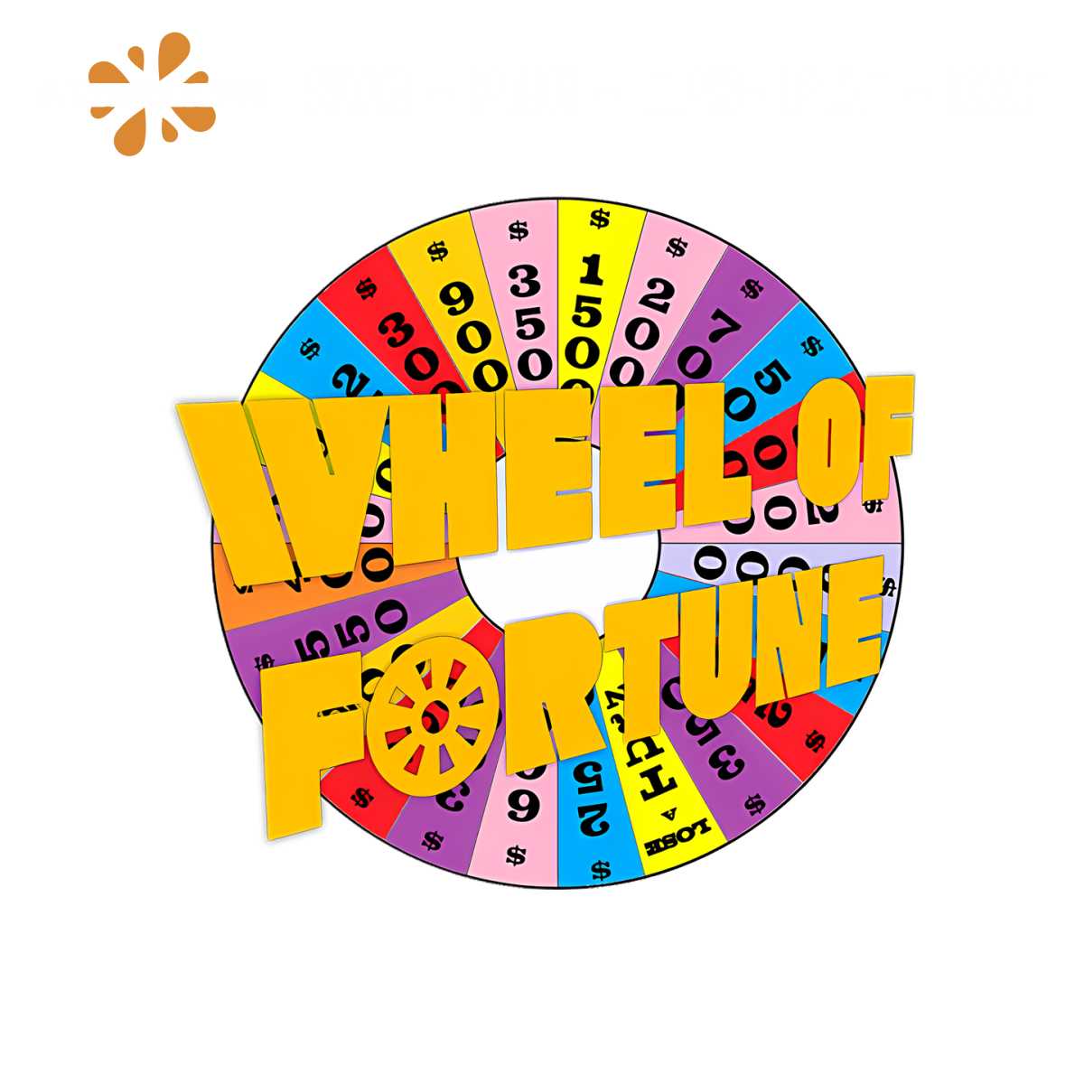 Retro Wheel Of Fortune Color Logo PNG Sublimation File | Inspire Uplift