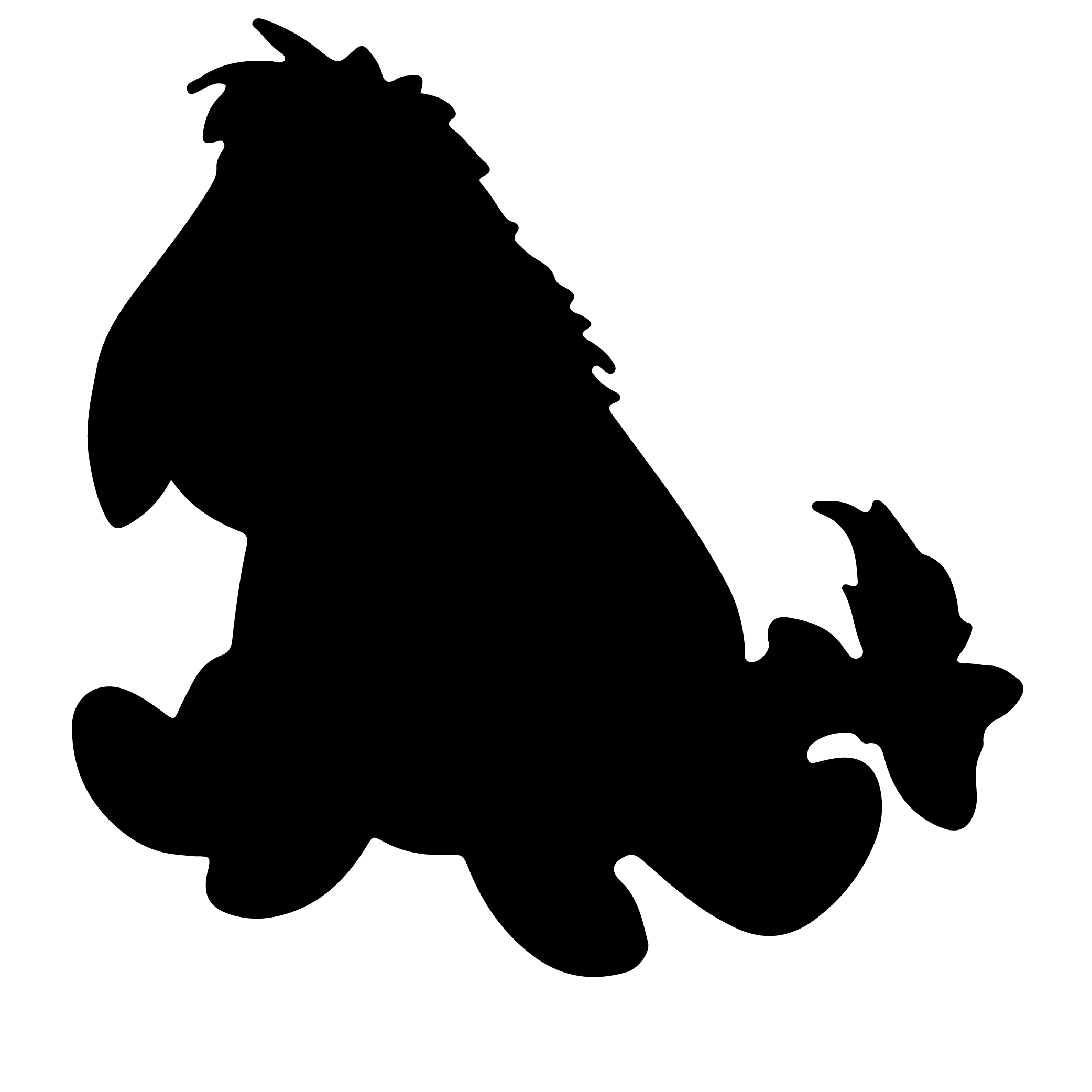 Eeyore Silhouette Svg, Frames Winnie the Pooh Svg, Winnie th | Inspire Uplift