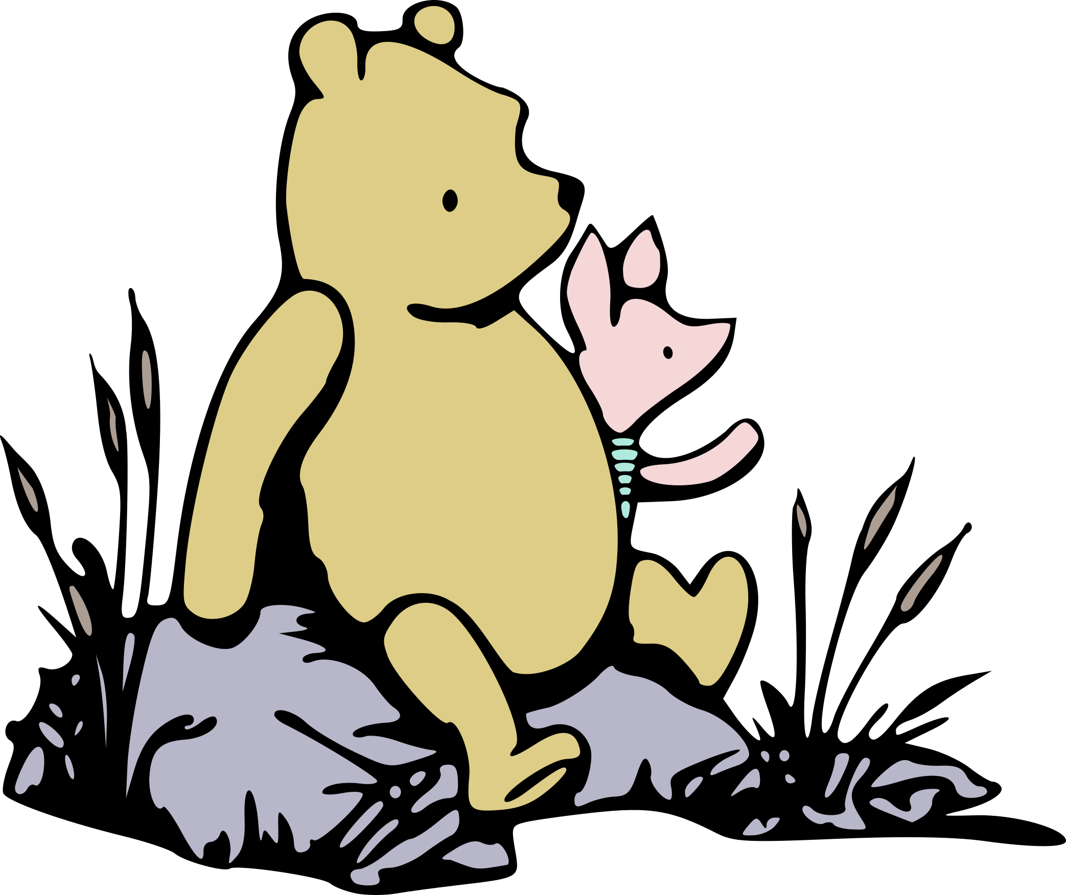 Pooh Piglet Solid Svg, Winnie The Pooh Svg, Winnie the pooh | Inspire ...