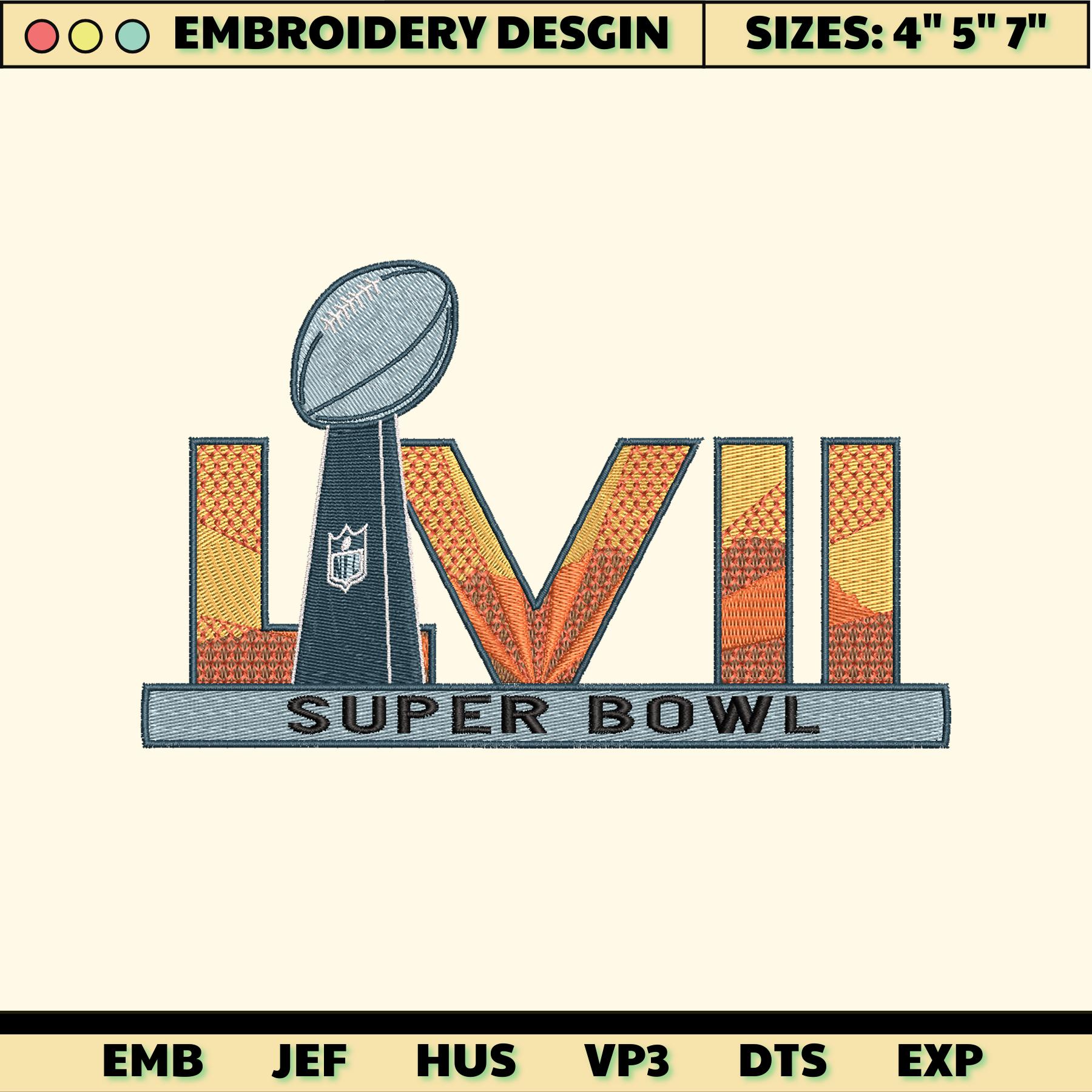 NFL Super Bowl LVII Embroidery Design, NFL Football Logo Emb - Inspire ...