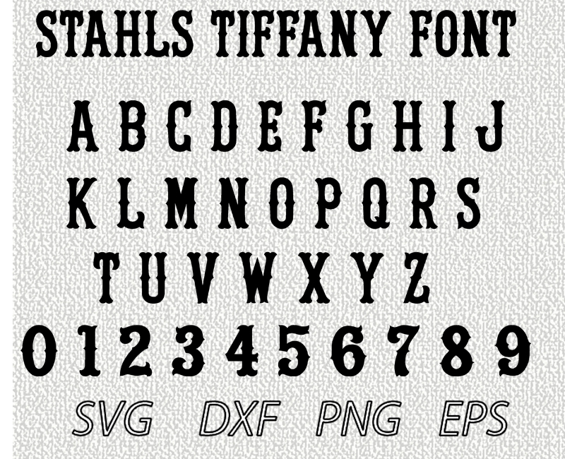 Stahls Tiffany Font SVG PNG JPEG DXF Digital Cut Vector Fi | Inspire Uplift