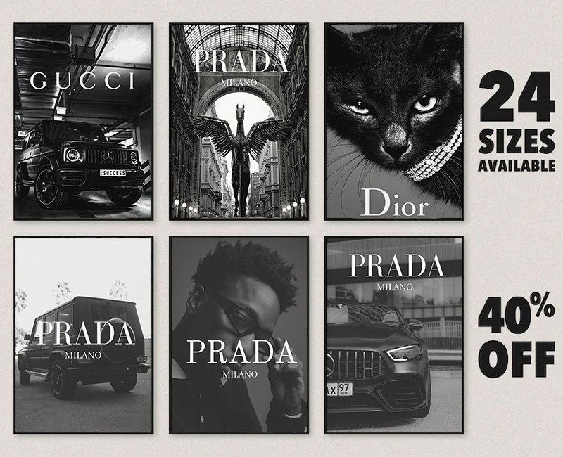 Bundle Luxury Brands Digital Poster, Trendy Printable With L | Inspire ...