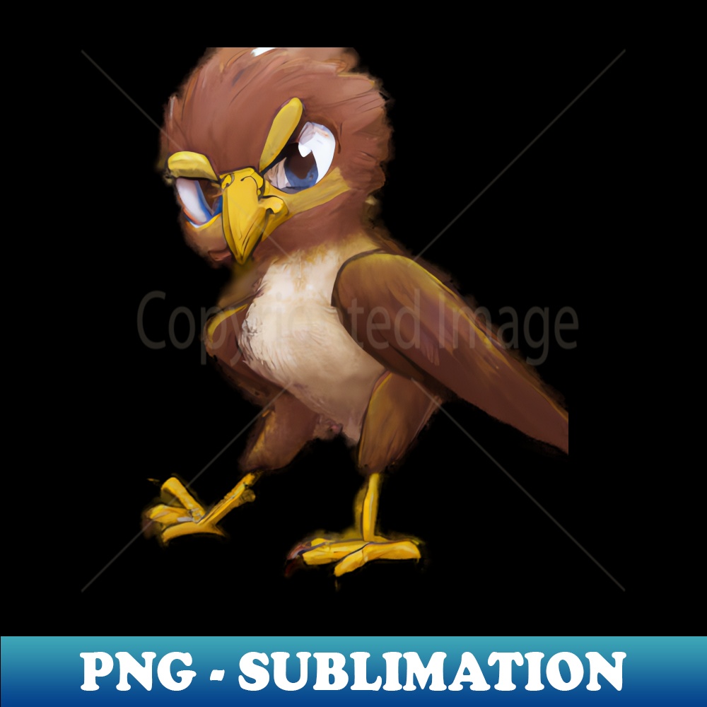 Cute Hawk Drawing - Vintage Sublimation PNG Download - Unloc | Inspire ...