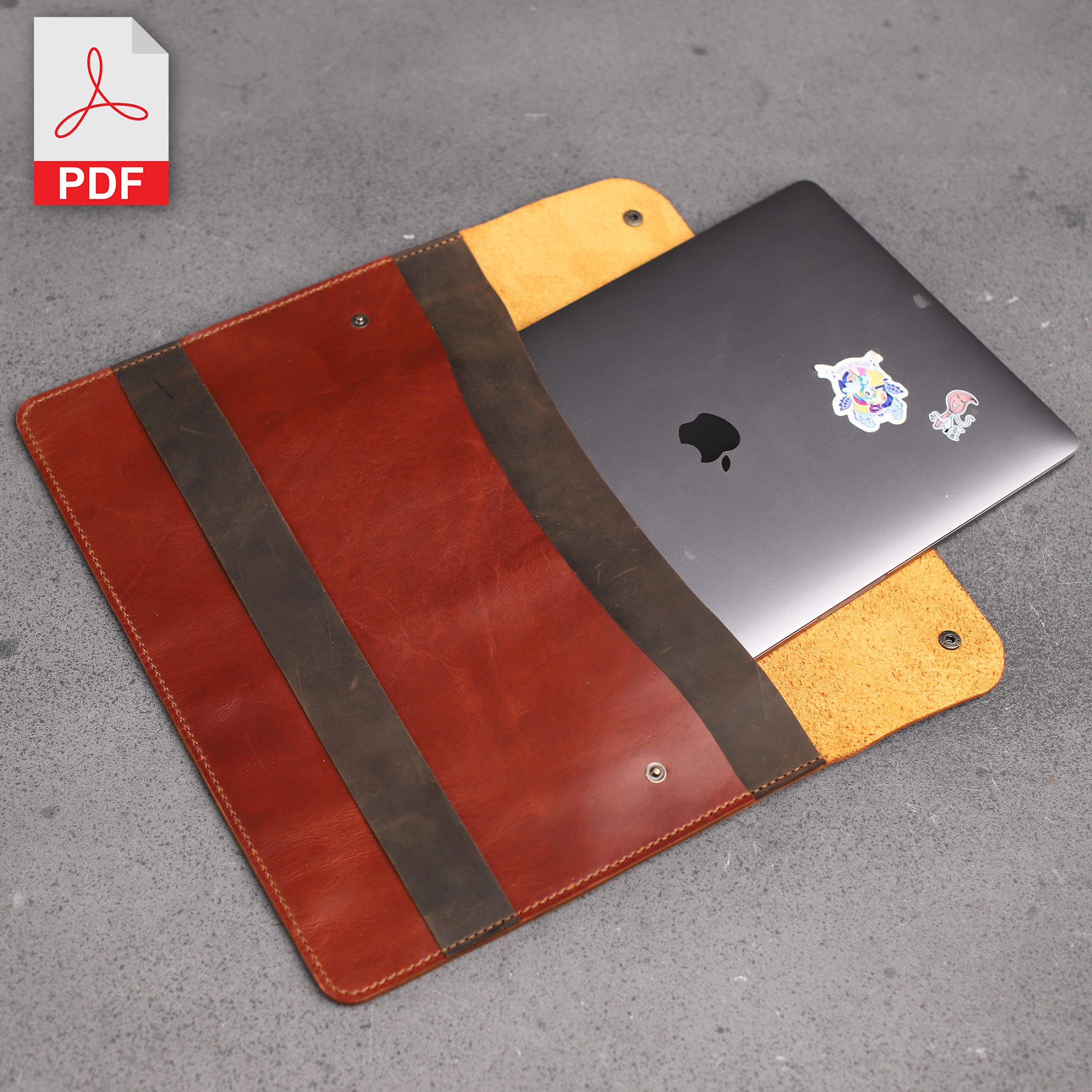 13-14 inch Laptop Case Pattern, A4 Leather Laptop Bag Patter | Inspire ...