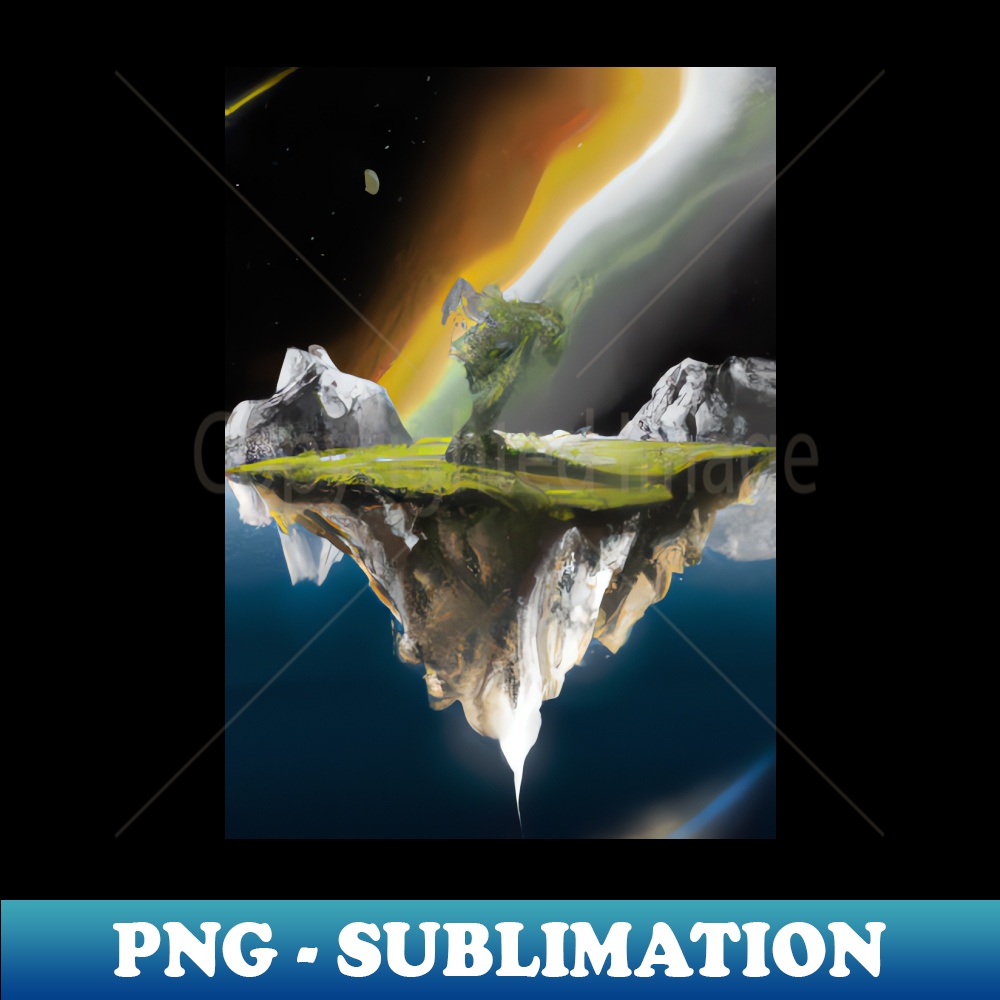 Flying Island Outer Space - Artistic Sublimation Digital Fil | Inspire ...