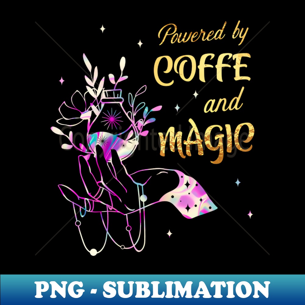 Coffee And Magic Wiccan Goth Witch - Exclusive PNG Sublimati | Inspire ...